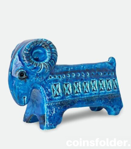 Aldo Londi Bitossi Italian Ceramic Ram Figurine • Coinsfolder
