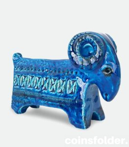 Aldo Londi Bitossi Italian Ceramic Ram Figurine • Coinsfolder