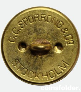 Livery Button with the family crest of Hamilton • Coinsfolder