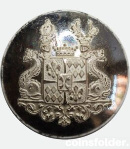 Livery button with the family coat of arms of Thott • Coinsfolder