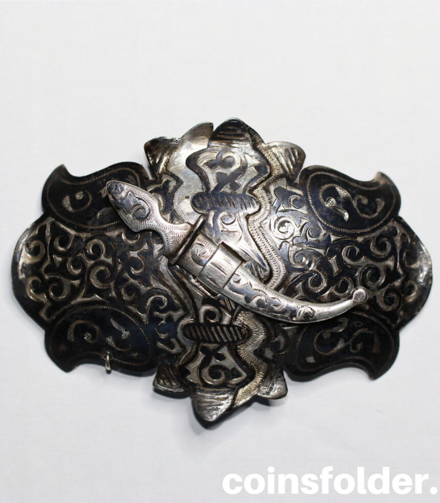 Imperial Russian Silver Cossack Belt Sash Buckle • Coinsfolder
